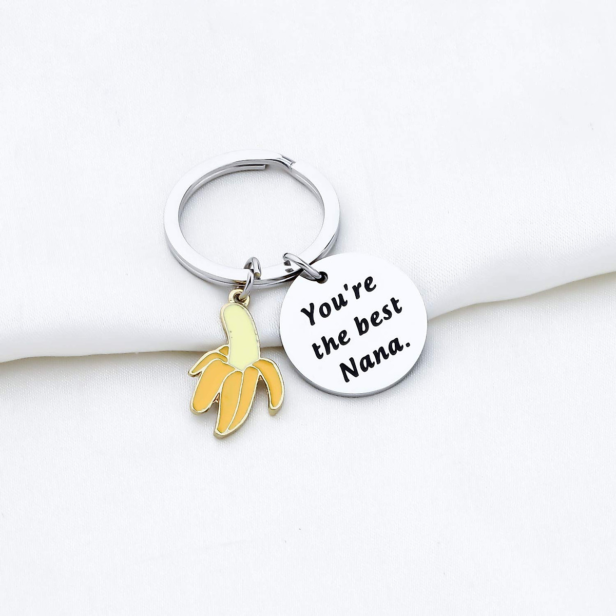 AKTAP Grandma Keychain You’re The Best Nana keyrings Banana Charm for Grandmother Gift from Granddaughter Grandson (Nana keyrings)