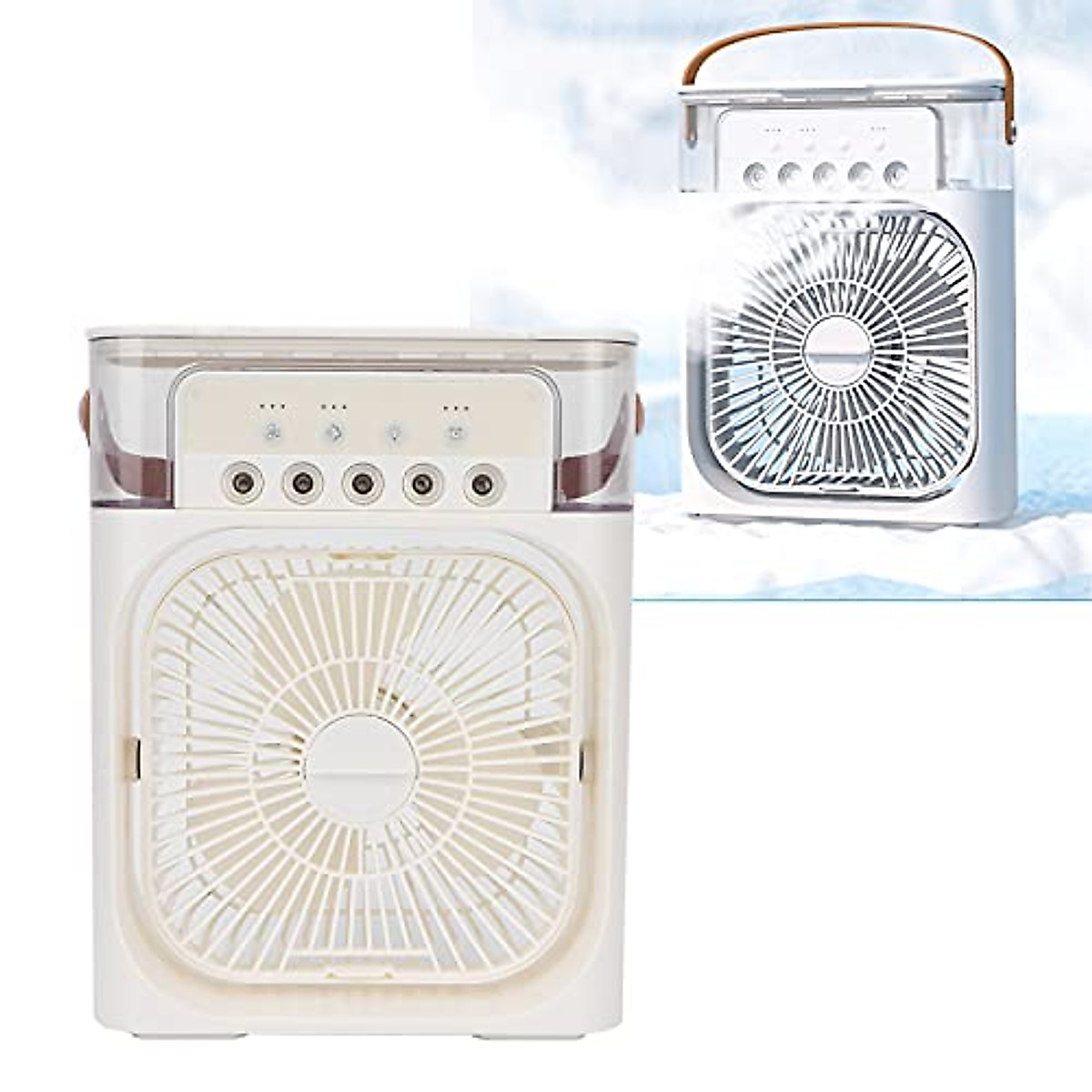 Portable Air Conditioner Fan, Mini Cooler Fan, Plastic Misting Humidifier Fan Rechargeable Desktop Air Cooler