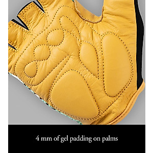 AERO|TECH|DESIGNS | Crochet Cycling Gloves | Extra Thick Gel Padded Palms | Medium | Black