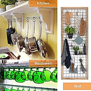 TOPIND 20 Pack 2.4in S Hooks, Steel S Hanging Hooks Heavy Duty Hooks Hanger for Kitchen Work Shop Bathroom Garden, Pan Pot Rack Hooks, Closet Hooks, Hanging Plants, Cups, Jeans