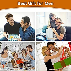 M-Birfimin Gifts for Men, Wood Phone Docking Station Nightstand Organizer for Multiple Devices,Dad Gifts from Daughter Son,Suitable for Men Husband Birthday Anniversary Father's Day Gadgets