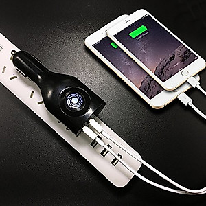 Car Charger,Dual USB Wall Charger and Car Charger with Travel Adapter Foldable Plug Home for iPhone X Xs MAX 6 7 8 Plus, iPad Mini Air Pro, Galaxy S10 9 8 7 Plus, LG Google one Plus 6 Phone