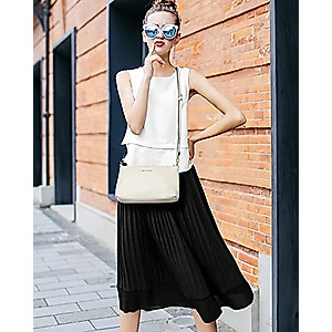 AMELIE GALANTI Small Crossbody Bag purse for Women,leather Shoulder handbag with Adjustable Strap