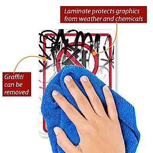 SmartSign "No Firearms or Weapons Allowed on this Property" Label | 5" x 7" Laminated Vinyl