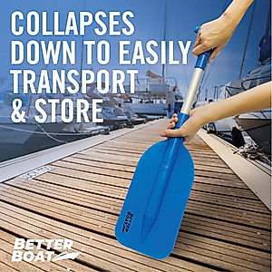 Boat Paddle Telescoping Plastic Collapsible Oar Kayak Jet Ski Tube Rafting and Miniature Mini Canoe Paddles Small Tubing Floats Oars Row and Safety Boat Accessories for Kids and Adults - 1Pk