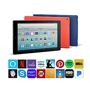 Fire HD 10 Tablet with Alexa Hands-Free, 10.1" 1080p Full HD Display, 32 GB, Black (Previous Generation - 7th)