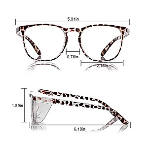 LASMEX Stylish Safety Glasses Goggles for Women Girls Anti-fog Glasses Protective Eyewear Clear Glasses