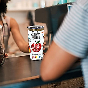 MFGNEH Women, Men, Teacher Appreciation Gifts from Students for Christmas/ Birthday , Back to School Gifts, 20 oz Travel Tumbler Coffee Cup