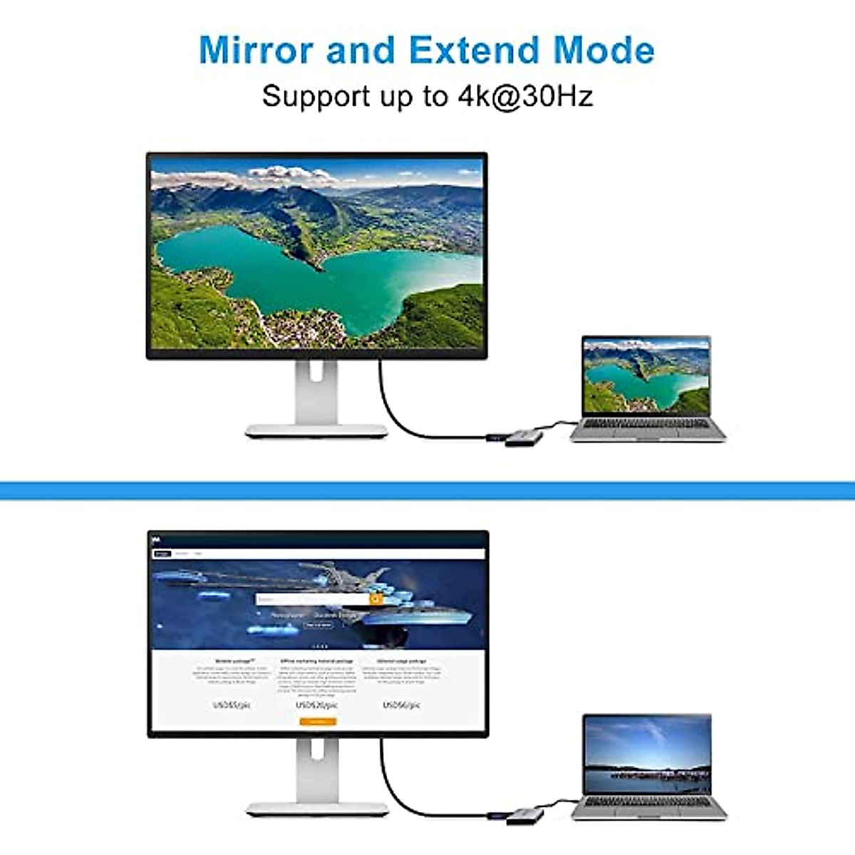 USB C to HDMI 4K Adapter with 100W Power Charging+ USB 3.0 3-in-1 Thunderbolt 3 Aluminum Hub, Compatible with MacBook Pro 2019/2018, XPS 13, Yoga 910, Galaxy S10/9 and Dex Supported Cellphone