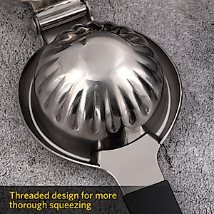 Lemon Squeezer, Sopito Stainless Steel Citrus Press Juicer Heavy Duty with Large Metal Squeezer Bowl for Seedless Juicing, Non-Slip Grip Design Manual Juicer