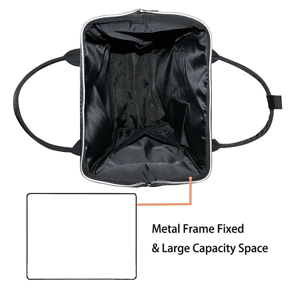 Black and White Cute Cartoon Kawaii Animals owl Diaper Bag Backpack, waterproof backpack Baby Nappy Changing Bags Laptop Backpack for Travel, Large Capacity, Durable and Stylish for Woman and Men.