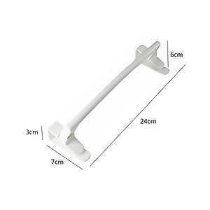 Modern Plastic Over Kitchen Cabinet Towel Bar Rack, Hang on Inside or Outside of Doors, Storage and Organization for Hand and Dish Towels, Rag
