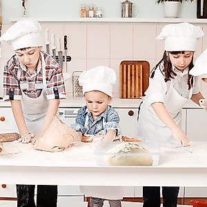 Juexica 4 Pcs Large Pizza Dough Proofing Box with Handle Pizza Dough Container Fits for Dough Balls Pizza Dough Tray for Household, 14 x 10 Inch