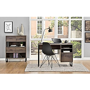 Amazon Brand - Ameriwood Home Rectangular Candon Writing Desk With 1 Drawer, Distressed Oak, Medium Brown, 19.5 in x 45 in x 30.1 in