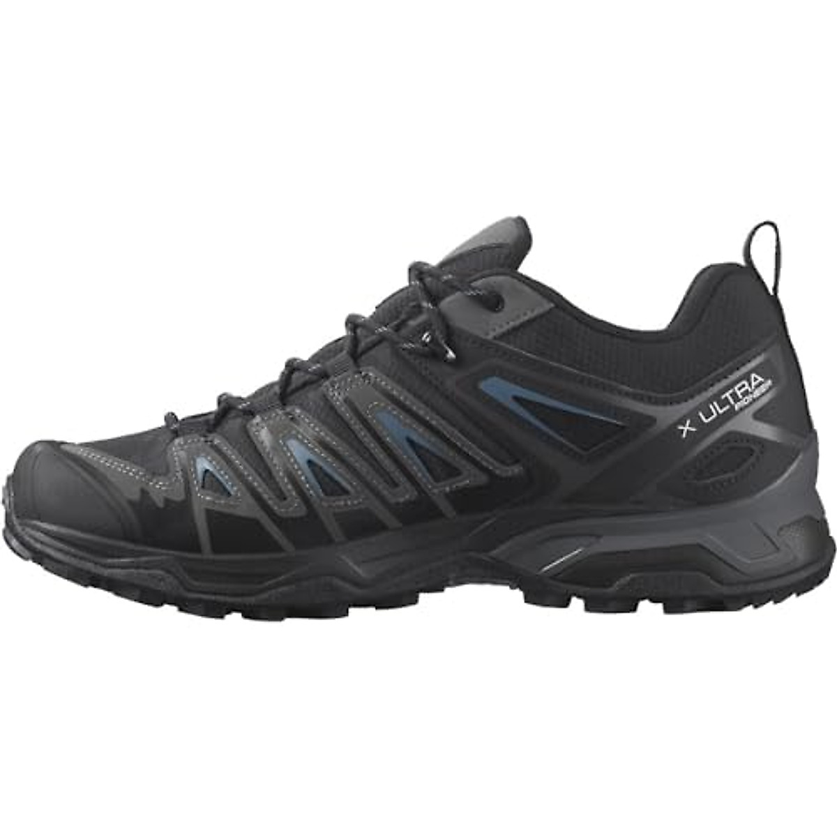 Salomon Men's X ULTRA PIONEER CLIMASALOMON™ WATERPROOF Hiking Shoes for Men, Black / Magnet / Bluesteel, 11.5