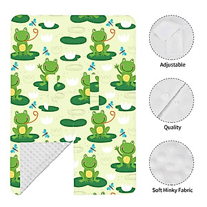 Rutiea Seamless Pattern with Cute Frog Car Seat Cover for Babies, Peekaboo Opening Minky Carseat Canopy Stroller Cover for Newborn, Mom Nursing Breastfeeding Covers, Blanket for Infant Toddler