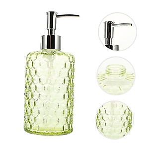 DRESSOOS Refillable Pump Bottle Glass Soap Dispenser for Hand Soap Shampoo Lotion
