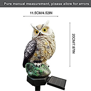 Solar Lawn Light Owl Pattern Landscape Light Garden Plug Light Outdoor Light Solar Lights Outdoor Garden Home Decor Solar Electric Owl Night Light Animal Statues Garden Decor