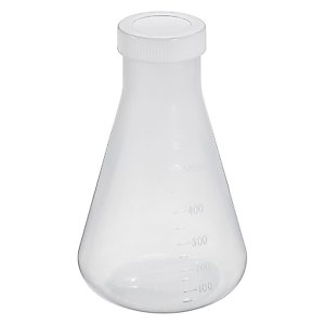 PATIKIL 500ml Plastic Erlenmeyer Flask with Screw Caps, 1 Pack Narrow Mouth Conical Flask for Laboratory, Clear