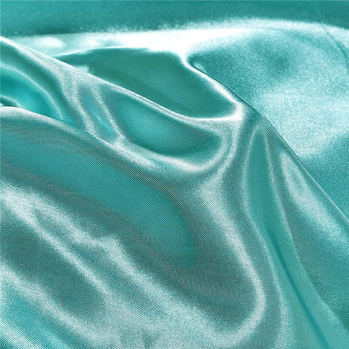 Vagasi Blue Duvet Cover Set Queen Size 3 Pieces - Comforter Cover Super Soft with 2 Pillow Shams - Satin Bedding Set Breathable & Smooth with Zipper Closure