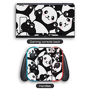 Cute Panda Switch Skin Sticker Full Wrap Cover Decal Protective Film Sticker for Switch