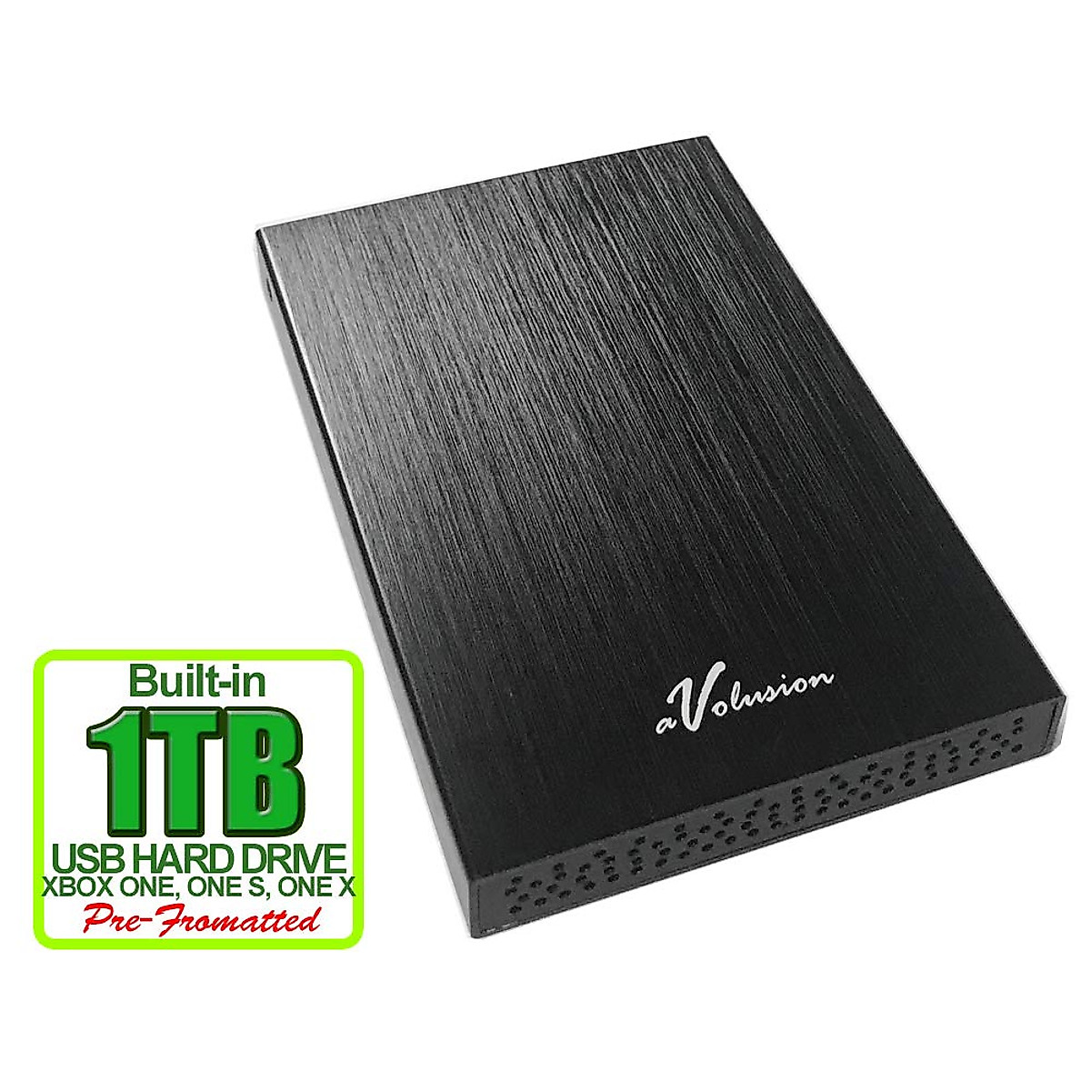 Avolusion HD250U3 1TB USB 3.0 Portable External Gaming Hard Drive (XBOX One Pre-Formatted) - Black
