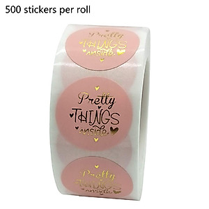 Famcry 500pcs Pretty Things Inside Sticker Gold Foil Seal Label Scrapbookingation
