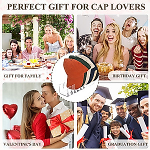 Waipfaru 2 Pcs Hat Stand for Baseball Caps, Acrylic Hat Organizer Display Holder, No Install Hat Rack Shelf for 14 Baseball Caps for Bedroom, Closet, Dresser(Clear)