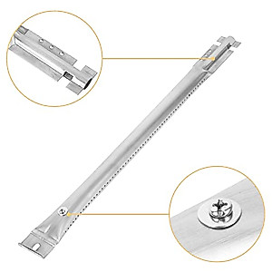 MOASKER Grill Replacement Parts for Char-Broil Oklahoma Joe’s Smoker Accessories, 1767054 Heat Plates & 1767017 Grills Burner & Crossover Tube Kit for Oklahoma Joe Longhorn Combo 3-Burner