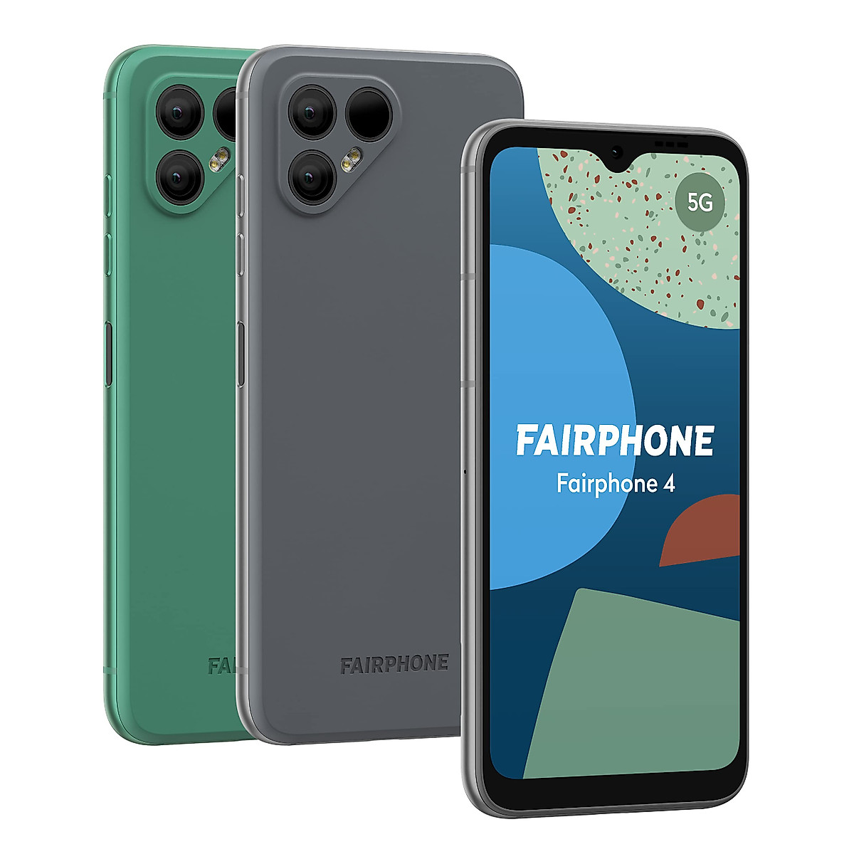 Fairphone 4 Dual-SIM 256GB ROM + 8GB RAM (GSM Only | No CDMA) Factory Unlocked 5G Smart Phone (Speckled Green) - International Version