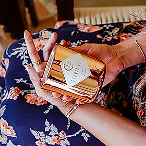 Auric Moon | Rosewater + Wildflowers Scented Luxury Soy Coconut Candle for Women | Slow 70+ Hour Burn | Wood Crackling Wicks | 12 Oz Premium Glass | Hand-Poured in California