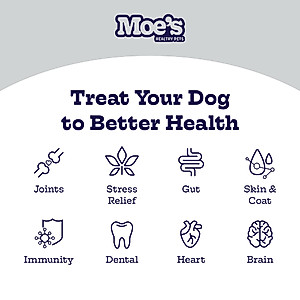 Moe’s Hemp Calming Chews for Dogs - Helps Aid with Storms, Fireworks, Chewing, Barking, Travel, Stress, Anxiety & Separation Anxiety - Tryptophan + Chamomile - Made in The USA - (Chicken)