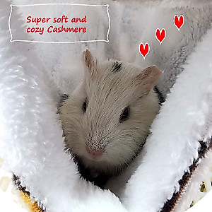 LEFTSTARER Bunkbed Sugar Glider Hammock, Ferret Beds, Small Pet Cage Accessories - Chinchilla, Hamster Bedding (Green-Heart, Medium)