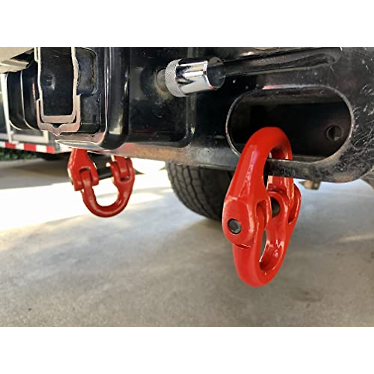 lifgarfe 2pcs 1/2inch hammerlock Coupling Connector Link Safety Chain Adapter Connector hammerlock Tow Hitch