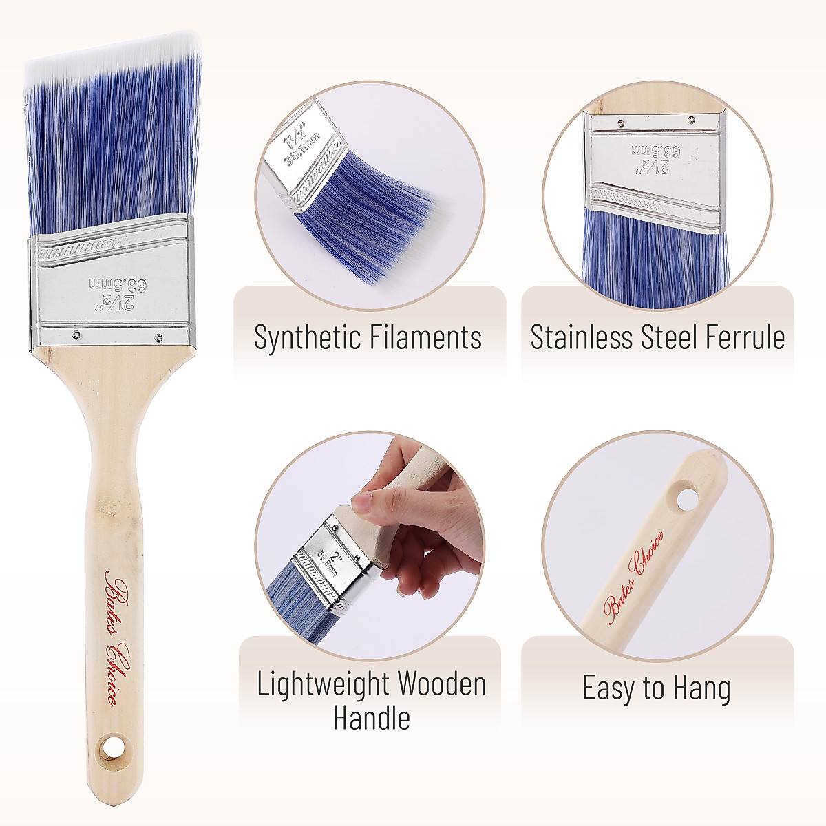 Bates Paint Roller - Paint Brush, Paint Tray, Roller Paint Brush, 11 Piece Home Painting Supplies, Foam Brush, House Painting Tray, Painting Tools, Roller and Paint Brushes, Interior Paint Brushes