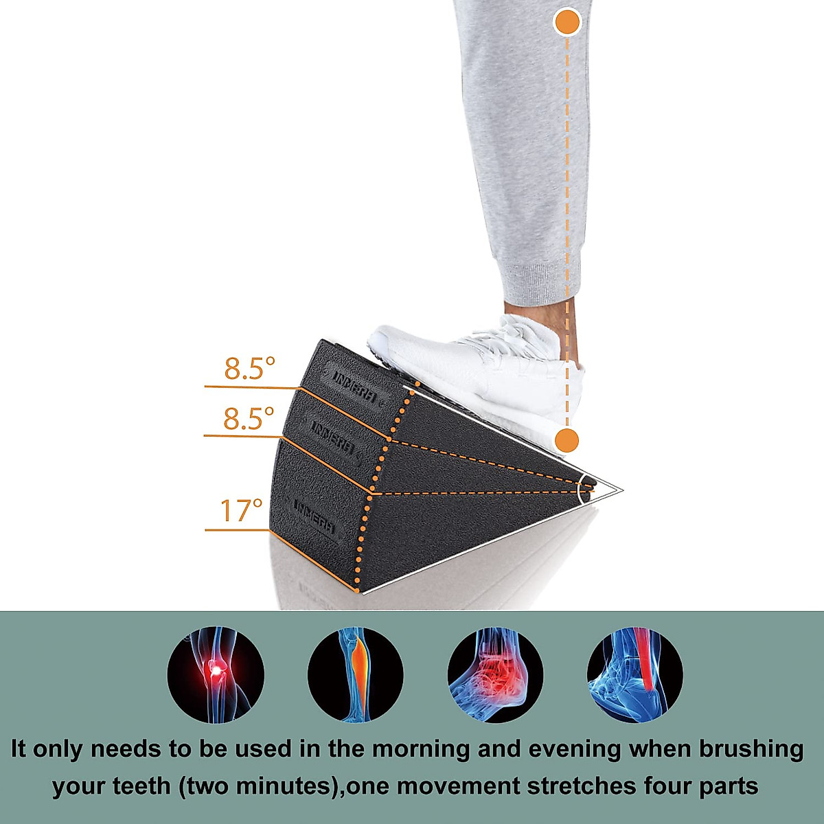 Slant Board 3pcs 12''Squat Wedge Calf Stretcher for Physical Therapy Equipment Plantar Fasciitis,Heel, Foot Stretching, Shin Splint, and Calf Stretch Wedge Improve Lower Leg