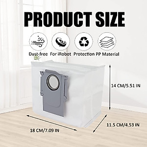 10 Pcs Roborock S7 Maxv Ultra Dust Bags, Roborock Dust Bag Reusable Compatible w/Roborock Q5/Q5+/Q7/Q7+/Q7 Max+/S7 MAXV/T8/G10S/G10SPRO Vacuum Self-Empty Dock, Troborock S7 Pro Ultra Accessories