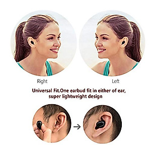 STech Air-i10 True Wireless Earbuds Bluetooth v5 Headphones, Waterproof, Incredible Stereo Hi-Fi Sound, 200H Standby, Auto Pairing, Auto Charging, Charging case (Black)