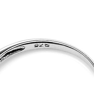 Silvershake Created Blue Sapphire Octagon 7x5 mm 925 Sterling Silver Engagement Ring Size 6.5