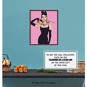 Audrey Hepburn Wall Art, Home Decor - 8x10 Pop Art Poster, Print - Contemporary Modern Room Decorations - Great Gift for Women, Her, Wife, Woman - Unframed PicturePhoto