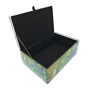 Vincent Van Gogh Glass Jewelry Keepsake Box (Iris)
