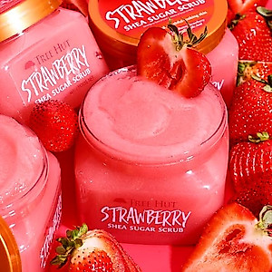Tree Hut Strawberry Shea Sugar Scrub, 18 oz, Ultra Hydrating and Exfoliating Scrub for Nourishing Essential Body Care