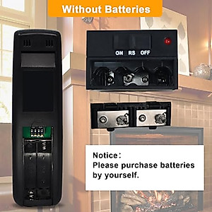 DEEKOOLGas Fireplace Remote Control Kit for Millivolt Gas Valve Fireplaces and Stoves, LCD Fireplace Remote with Thermostatic & On/Off Controls & Receiver, Compatible with Skytech, Without Batteries