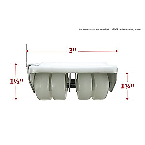 Shepherd Hardware 9601 Stamped Steel Adjustable Appliance Rollers, 2-Pack