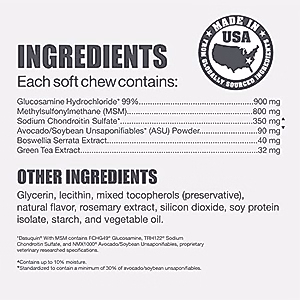 Nutramax Laboratories Dasuquin with MSM Joint Health Supplement for Large Dogs - With Glucosamine, MSM, Chondroitin, ASU, Boswellia Serrata Extract, and Green Tea Extract, 84 Soft Chews
