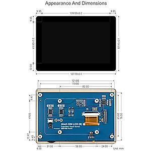 waveshare 5inch Capacitive IPS Touch Display Compatible with Raspberry Pi 5/4B/3B+/3A+/3B/2B/B+/A+/ CM3/3+/4 800×480 Resolution DSI Interface Low Power Consumption
