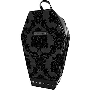 Madame Mistress Damask Black PVC Coffin Backpack by Rock Rebel