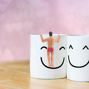 TOYANDONA Wine Glass Charms Drink Markers Hanging Ornament Identify Label Cup Action Figurines Doll Bikini Buddies for Cocktail Wedding Mininature Cake Topper