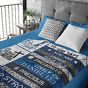 Yamco Religious Gifts for Women - Christian Gifts for Women Men Blanket - Bible Gifts for Women 60"x50" - Inspirational Gifts for Women with Proverbs Scripture - Spiritual Gifts Throw Blankets