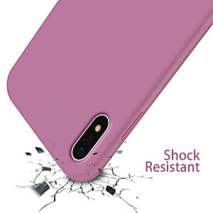 OTOFLY Compatible with iPhone XR Case 6.1 inch,[Silky and Soft Touch Series] Premium Soft Liquid Silicone Rubber Full-Body Protective Bumper Case for iPhone XR (Lilac Purple)